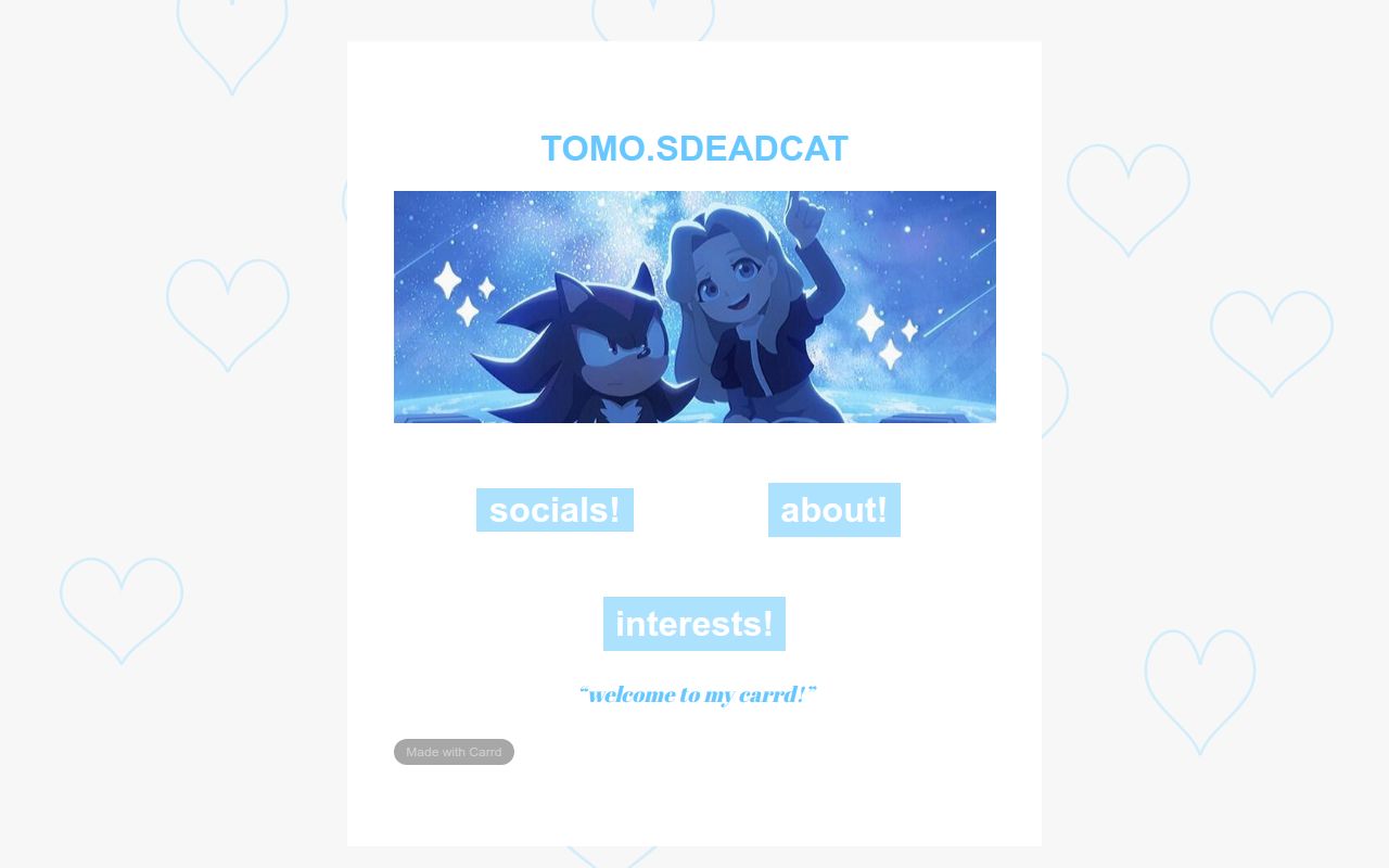 tomo.sdeadcat’s carrd!!